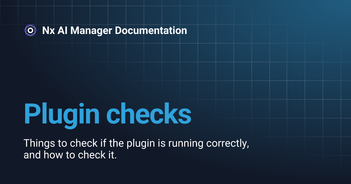 Plugin checks | Nx AI Manager Documentation