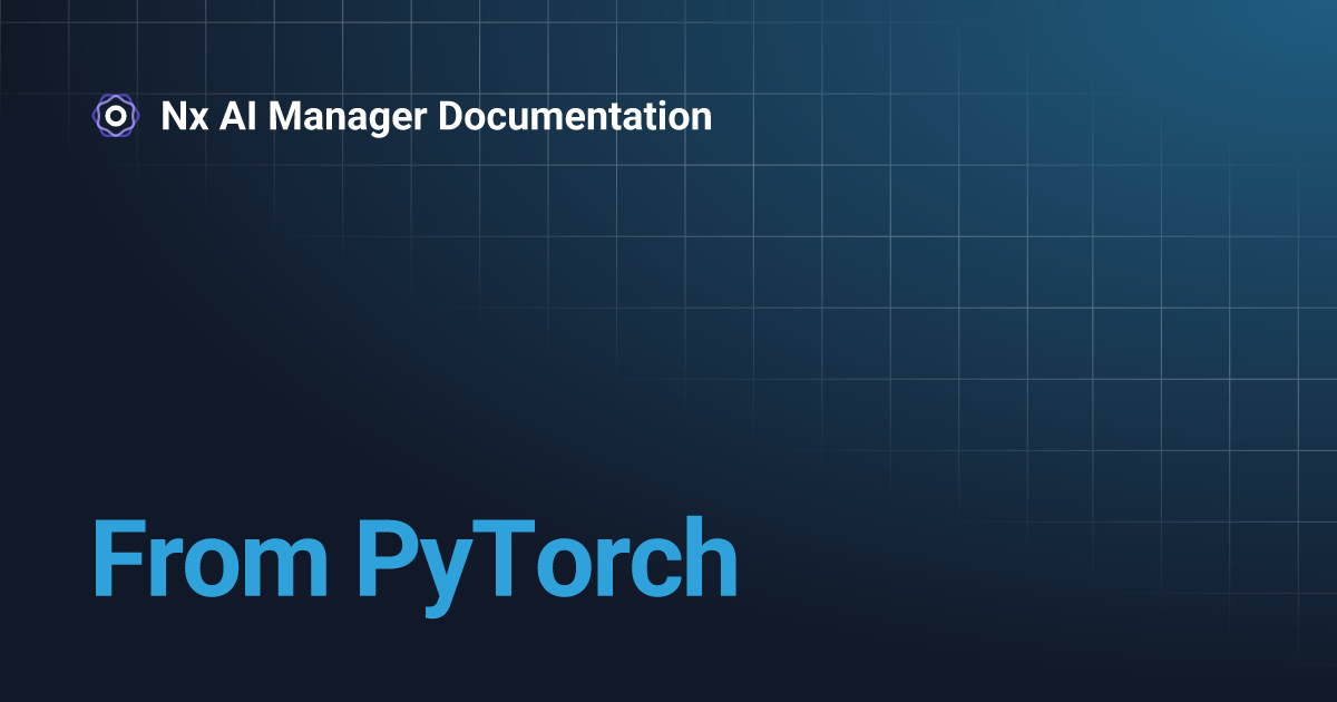 From PyTorch | Nx AI Manager Documentation